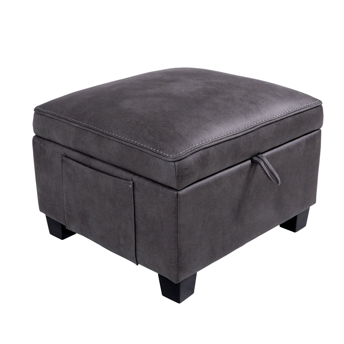 Monaco Storage Footstool - Grey – Dante Furniture