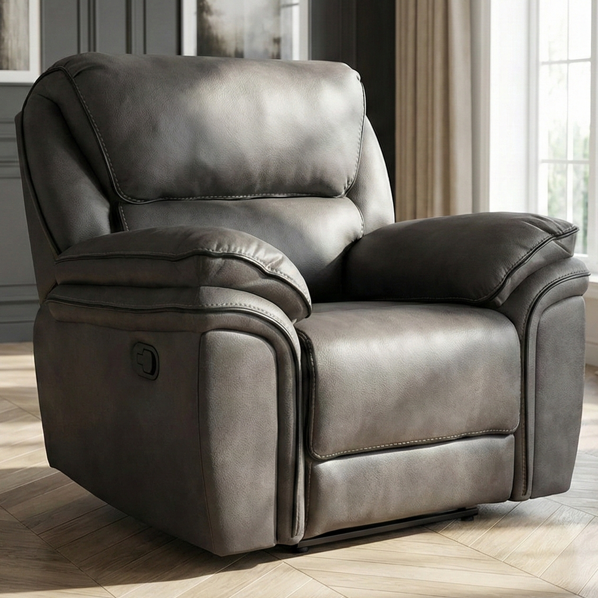 Monaco Recliner Armchair - Grey – Dante Furniture